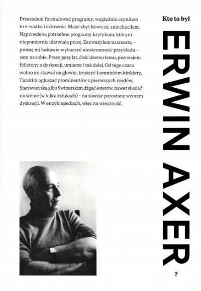 Kto to był Erwin Axer? - 13169400169 - oficjalne archiwum Allegro