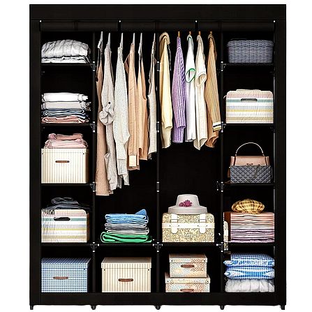 DUŻA SZAFA ORGANIZER SKŁADANA MATERIAŁOWA 170x170 - 12767213206 ...