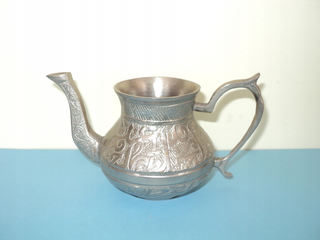 Stary indyjski dzbanek czajniczek mlecznik mosiądz - 12536764958 - oficjalne archiwum Allegro