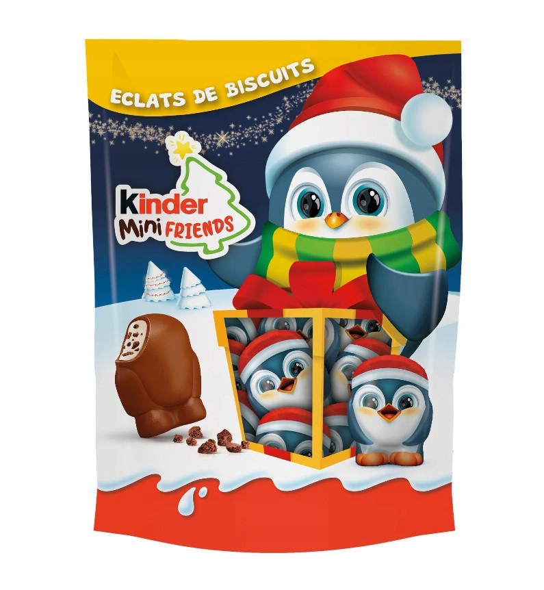 Kinder Mini Friends Czekoladki z nadzieniem Pingwinek Święta Mikołaj 122g - 14555364510 ...