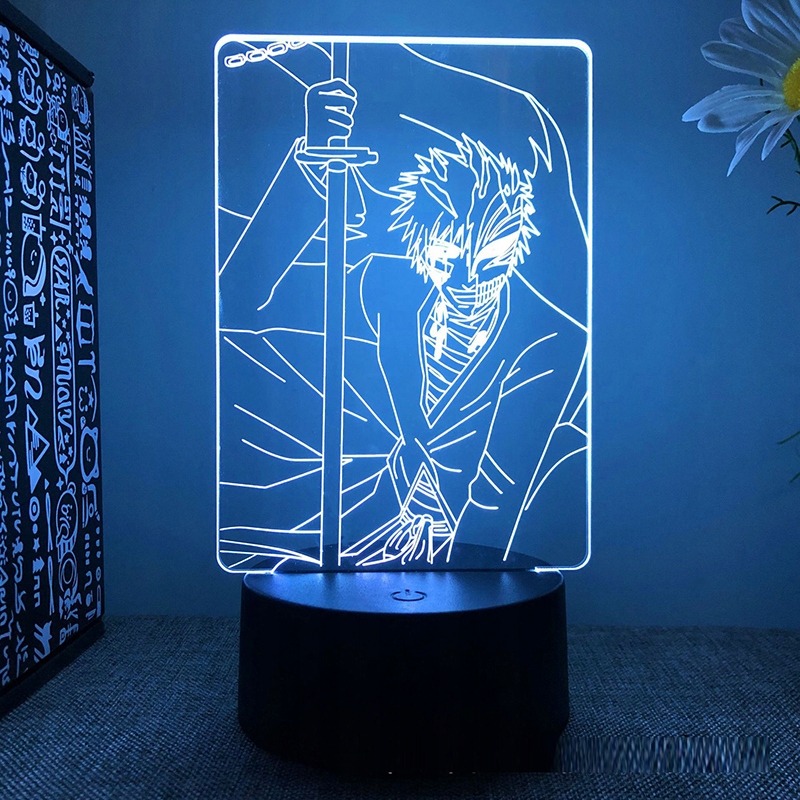 Bleach Anime rysunek 3d Led lampa do sypialni Mang - 13492616512 ...