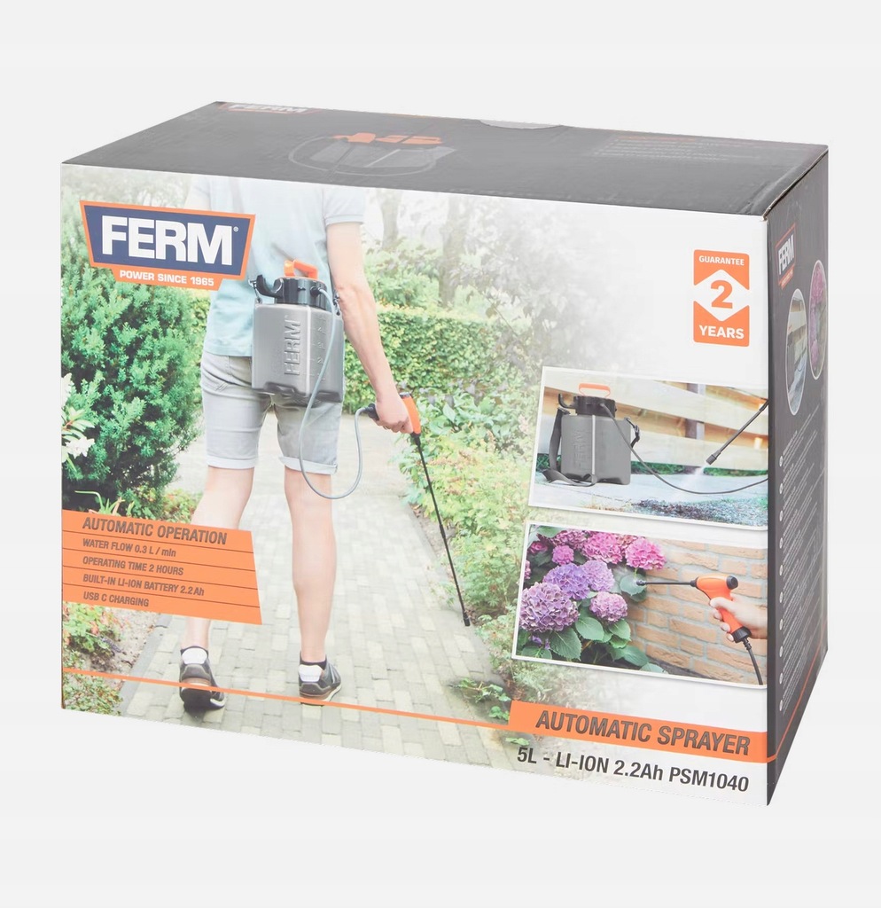 Opryskiwacz zraszacz akumulatorowy FERM 5L - 13273892232 - oficjalne ...