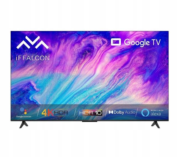 Android TV 65" iFFALCON iFF65U62 4K HDR UHD Bezramkowy GOOGLE TV ...