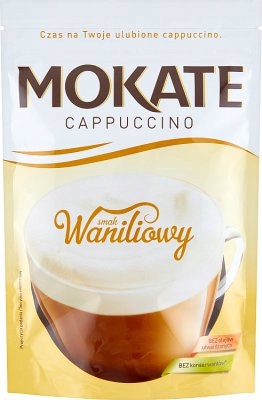 Mokate Kawa cappuccino smak waniliowy 110g - 10251782249 - oficjalne archiwum Allegro