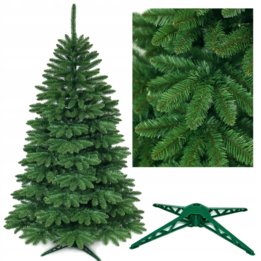 CHOINKA SZTUCZNA ŚWIERK SKANDYNAWSKI 220CM +STOJAK - 12660733341 ...