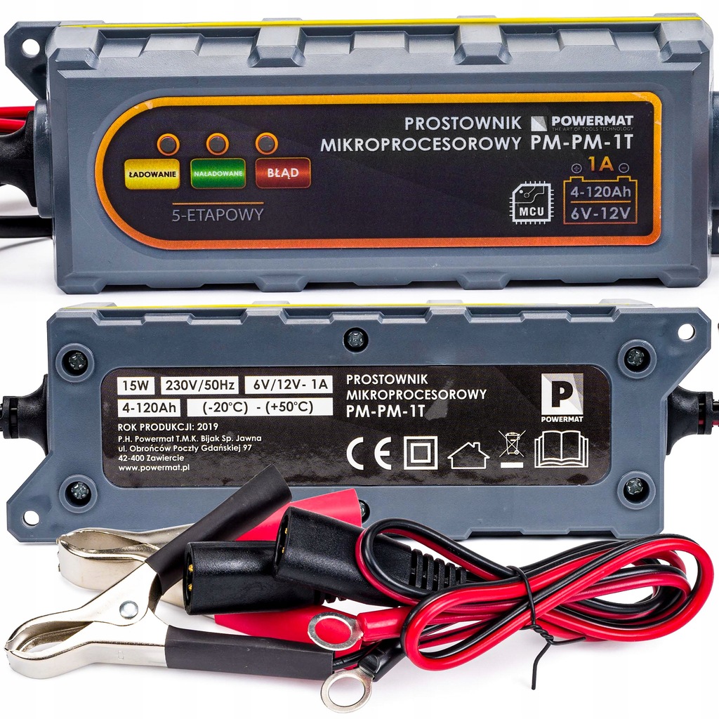 Prostownik MIKROPROCESOROWY Akumulatorowy 6V 12V - 11312576869 - oficjalne archiwum Allegro