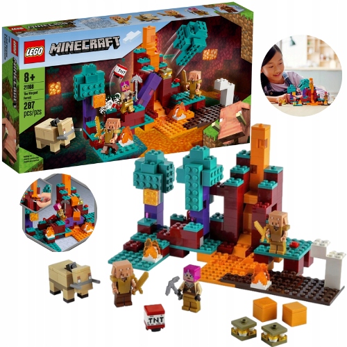 LEGO MAINCRAFT SPACZONY LAS PIGLIN HOGLIN 21168 - 12894483277 ...