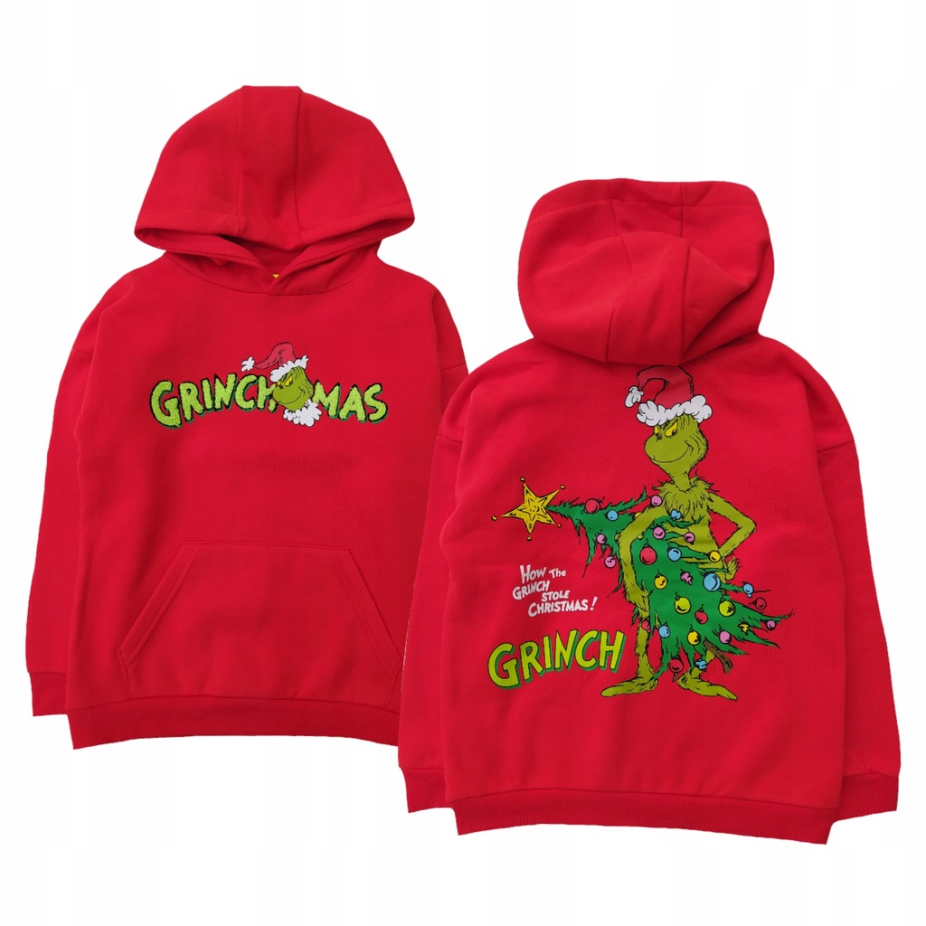 Świąteczna bluza GRINCH prezent święta 146 10-11 - 12891502873 - oficjalne archiwum Allegro