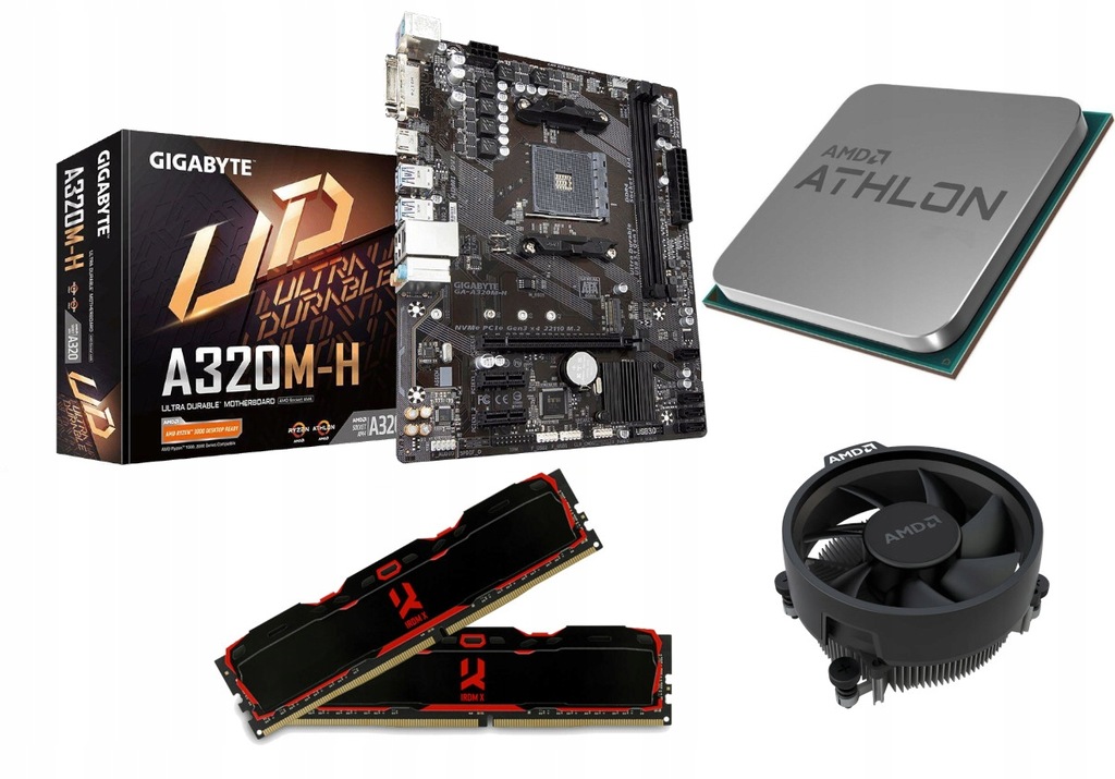 GIGABYTE A320M-H + AMD ATHLON 3000G + 16GB 3000MHZ - 11136908878 ...