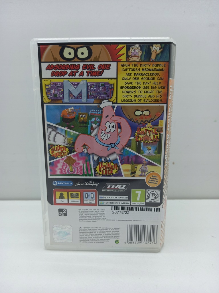 SpongeBob Squarepants: The Yellow Avenger PSP - 12620725023 - oficjalne ...