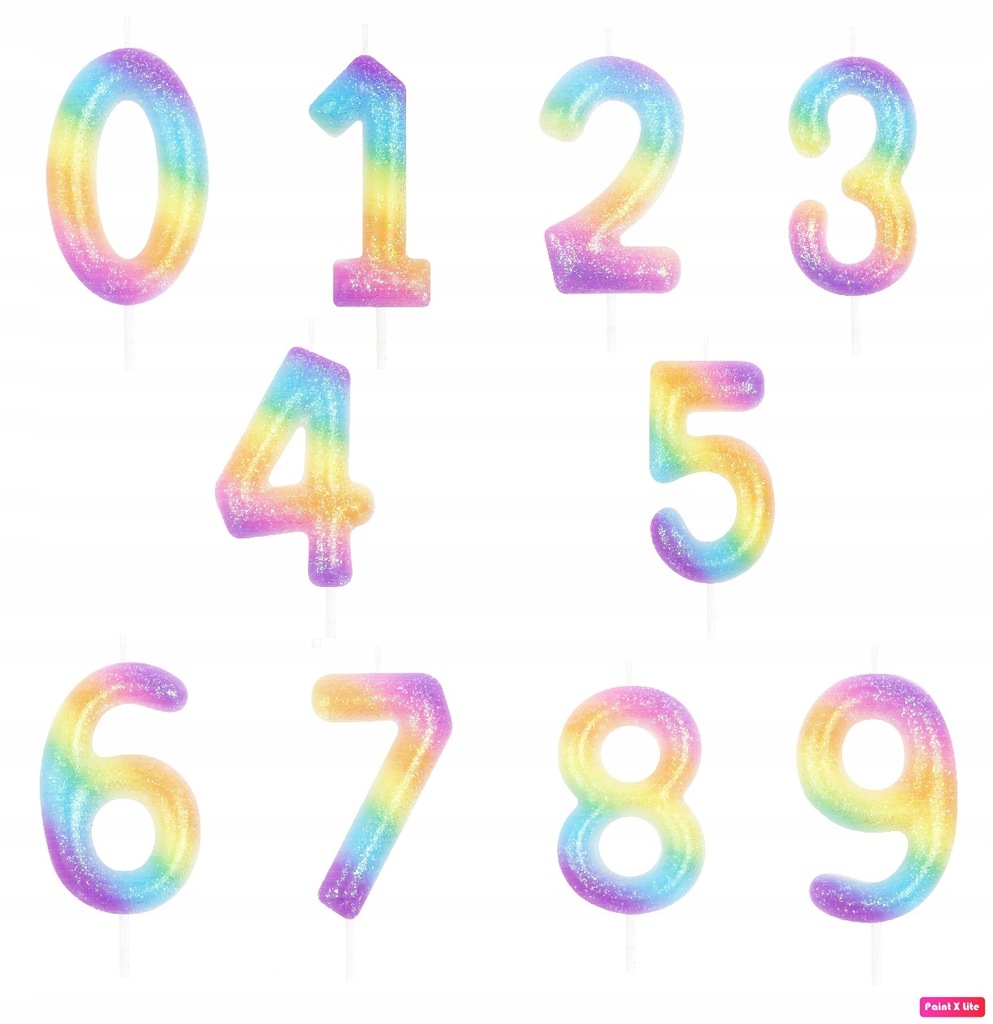 Świeczka kolorowa cyfra 8 na Tort Prezent Urodziny - 12784756936 ...