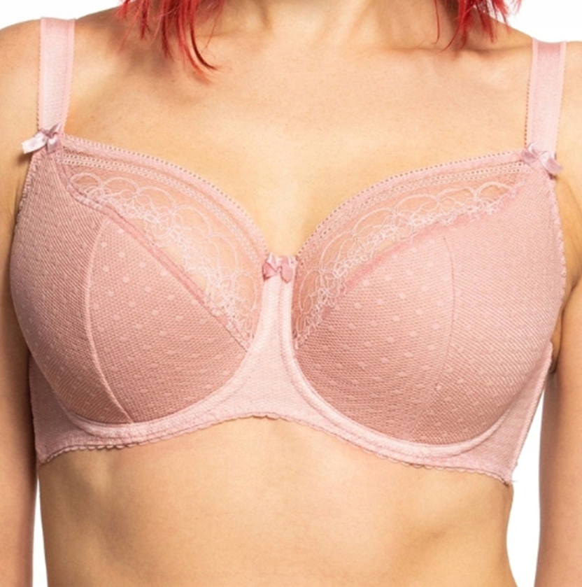 Różowy Biustonosz półusztywniany koronka Gaia B80 - 11892376976 - oficjalne archiwum Allegro