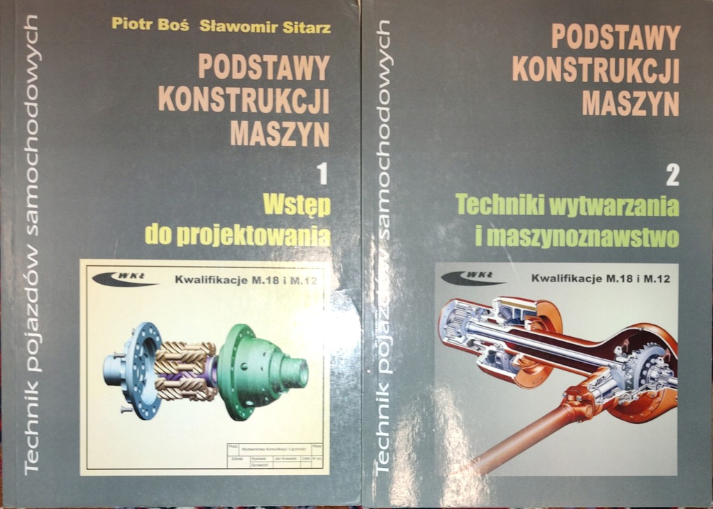 Boś, Sitarz PODSTAWY KONSTRUKCJI MASZYN 1-2 - 14284134930 - oficjalne ...