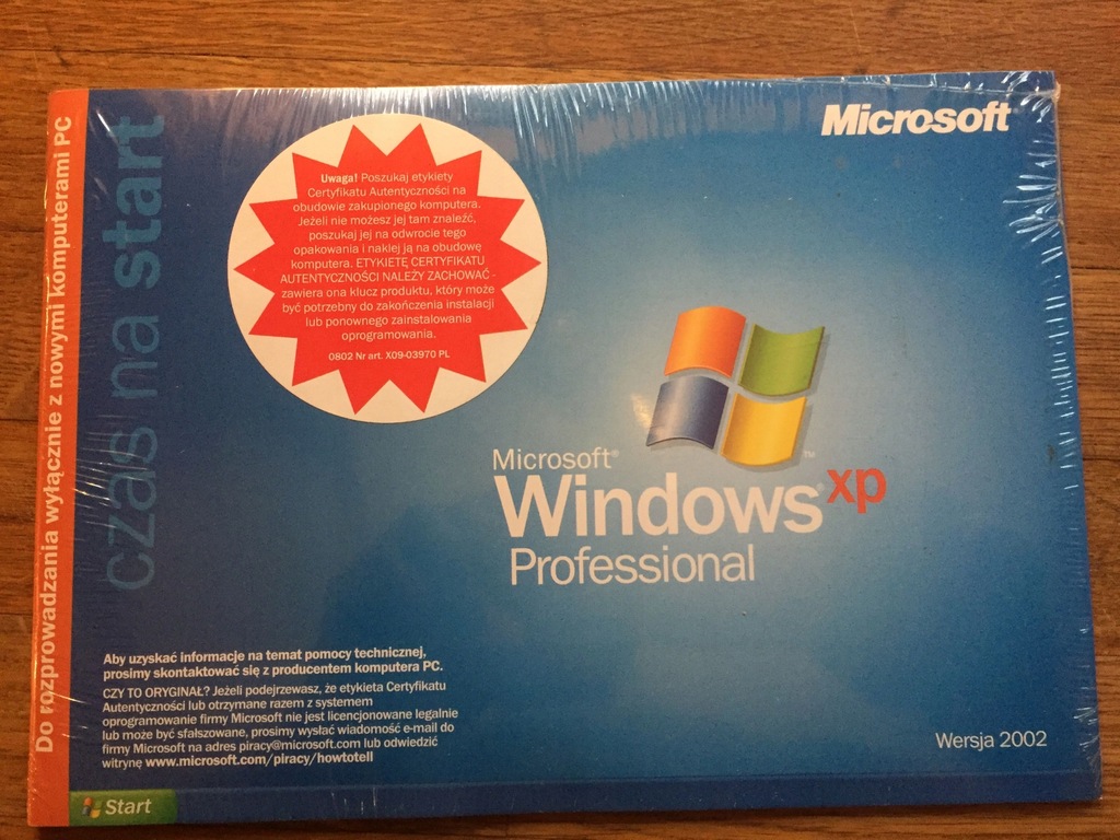 Windows XP Professional Wersja 2002 1-2CPU SP1a - 12009966849 ...