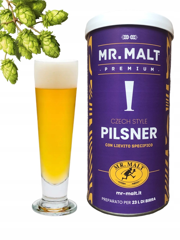 ZESTAW DO PIWA CZECH PILSNER brewkit słód koncentrat domowe piwo 23l - 15344549717 - oficjalne ...