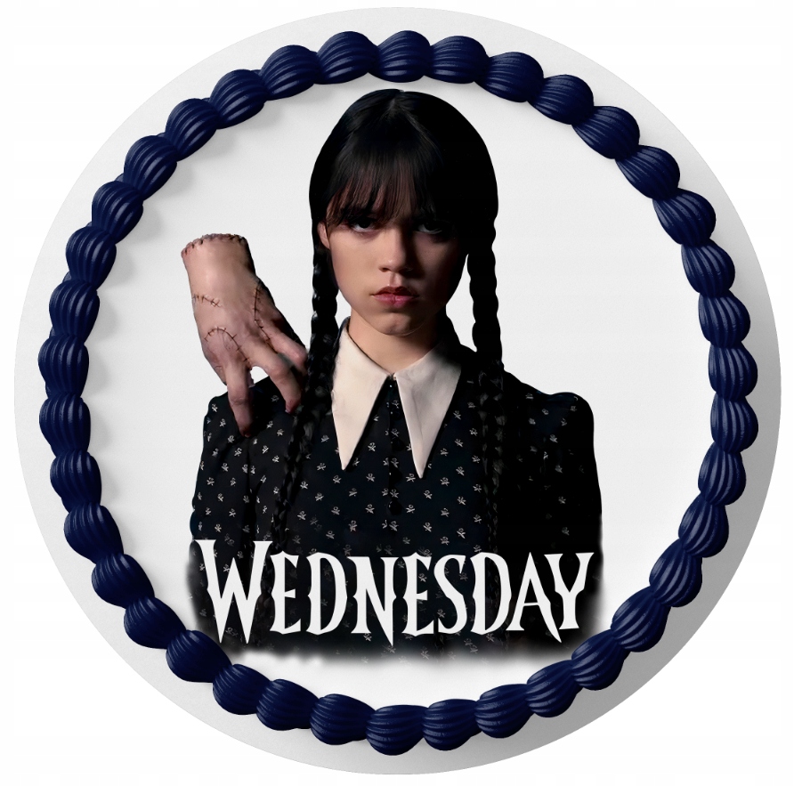 OPŁATEK NA TORT WEDNESDAY OKRĄGŁY 20 CM Z NAPISEM - 14170806781 ...