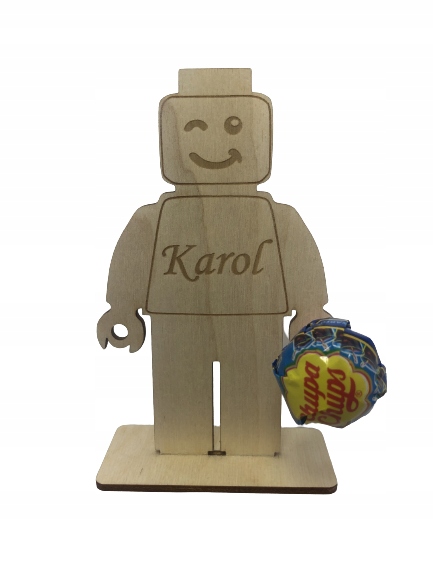 Ludzik Lego z lizakiem statuetka Dzień Chłopaka - 11874597615 ...