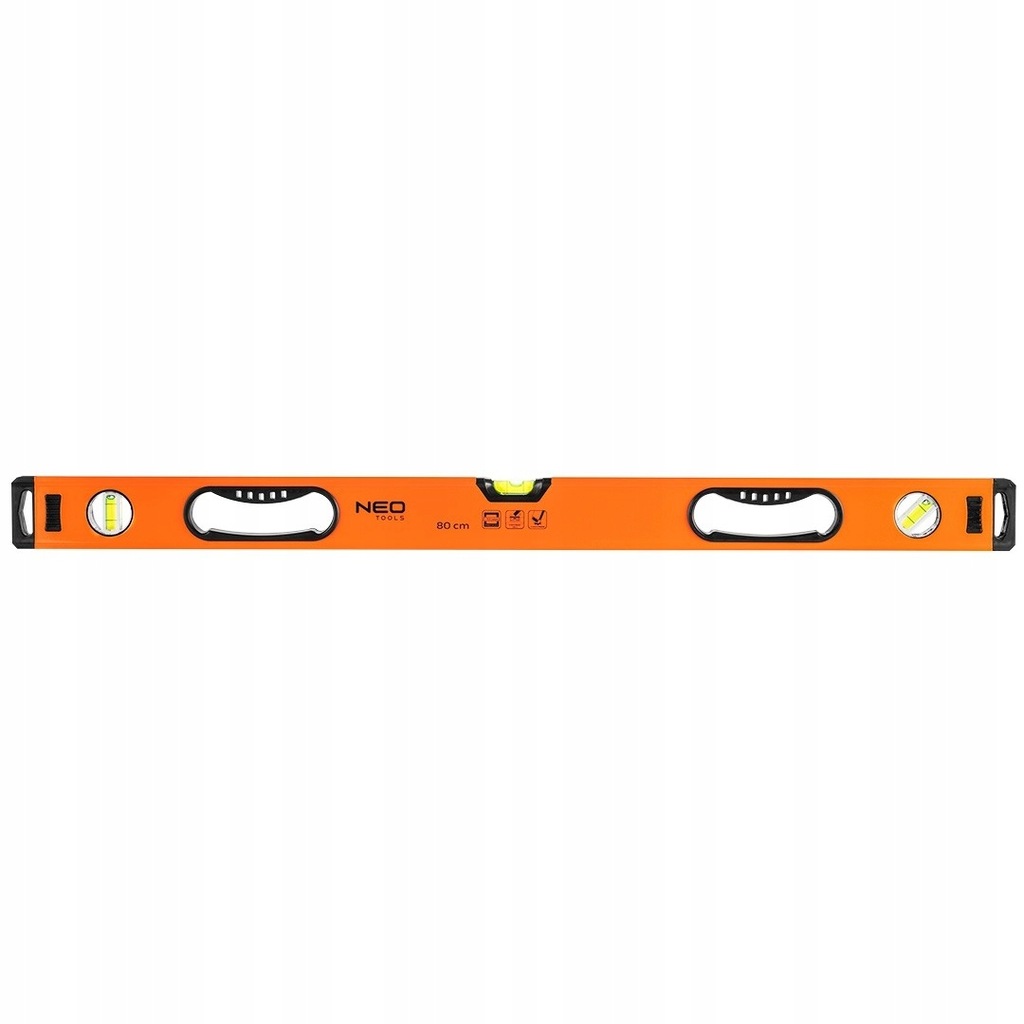 Poziomnica aluminiowa z uchwytem 3 libele 80cm NEO - 12427343792 ...