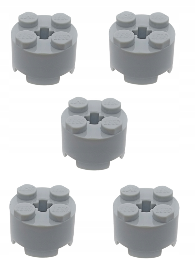 LEGO KLOCEK 2X2 OKRĄGŁY JASNY SZARY 3941 -5 SZT - 12537185764 - oficjalne archiwum Allegro