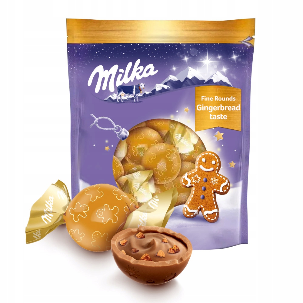 Milka świąteczne kuleczki czekoladowe z kawałkami piernika gingerbread ...