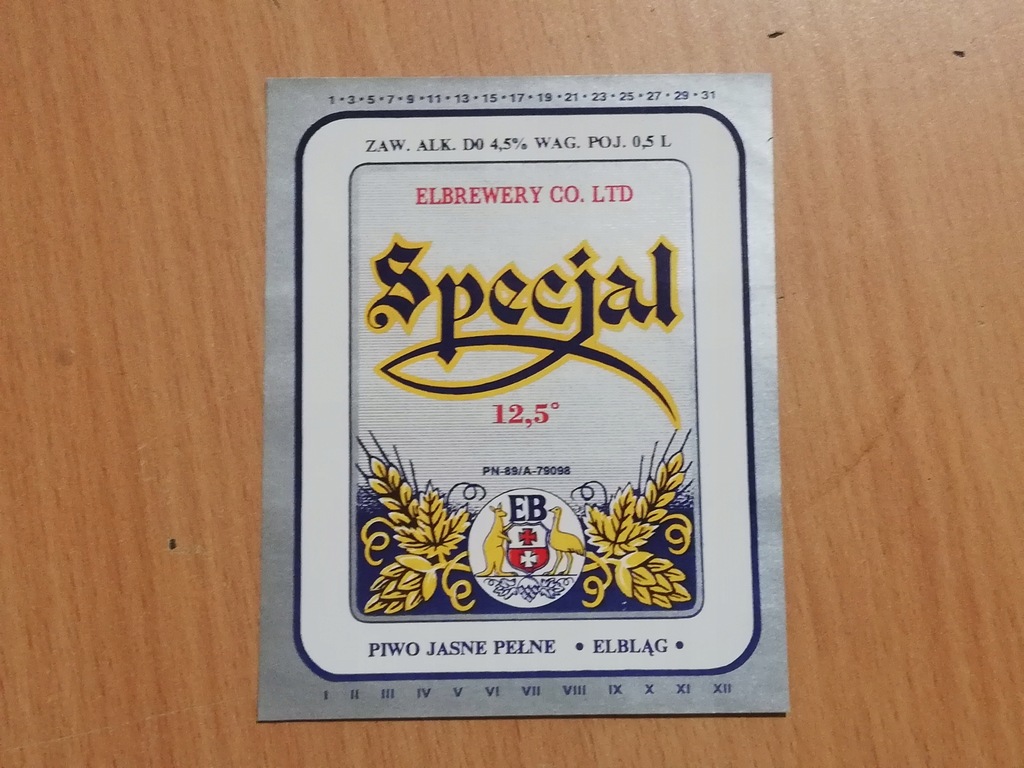 Stara etykieta od piwa browar Specjal Elbląg - 12498697632 - oficjalne archiwum Allegro