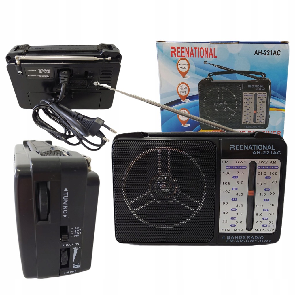 RADIO REENATIONAL AH-221AC 230V - 10736276730 - oficjalne archiwum Allegro