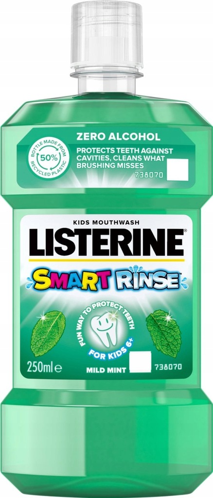 LISTERINE SMART RINSE Płyn płukania ust dla DZIECI - 12932920994 ...