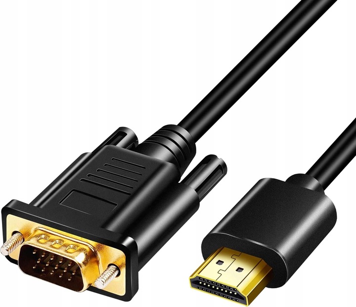 Kabel HDMI/VGA D-SUB z wbudowanym konwerterem 1m - 13495233030 - oficjalne archiwum Allegro