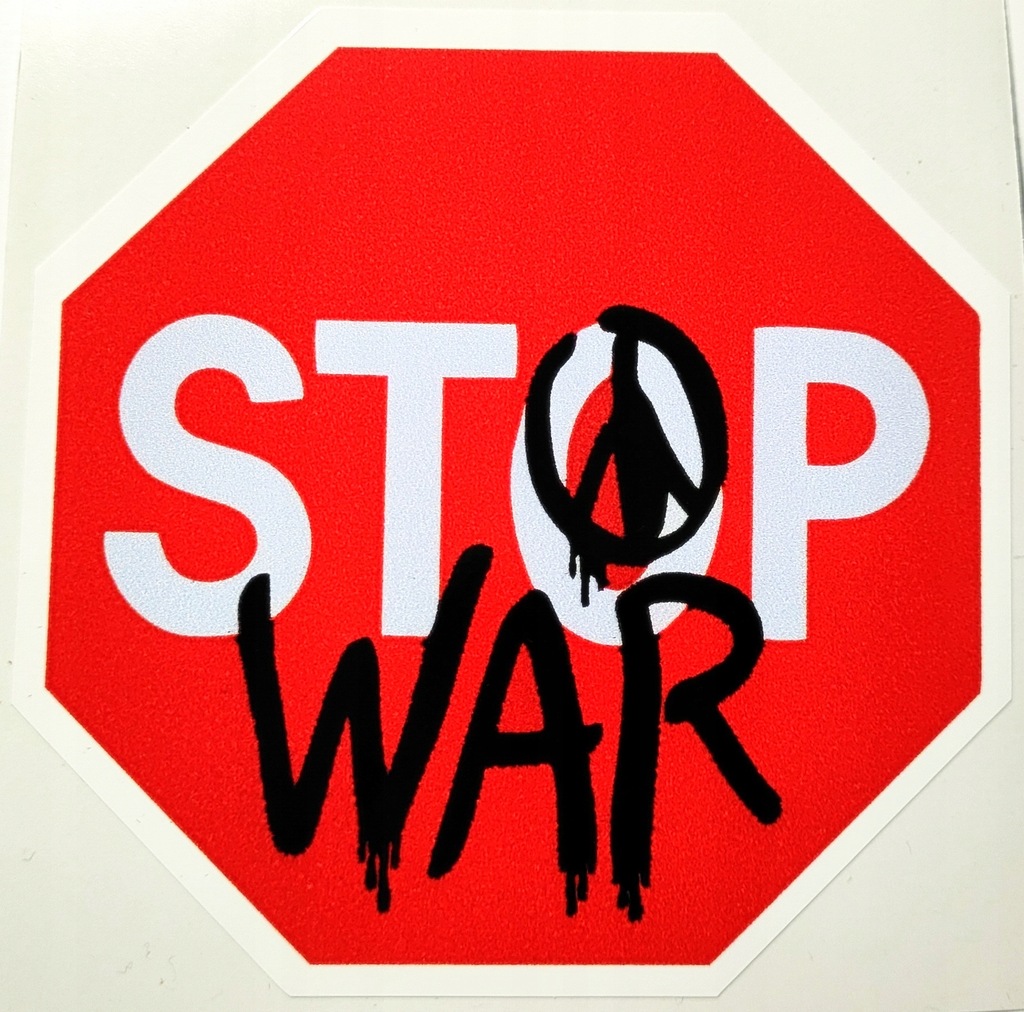 STOP WAR - naklejka drukowana, STOP WOJNA - 11885104704 - oficjalne ...