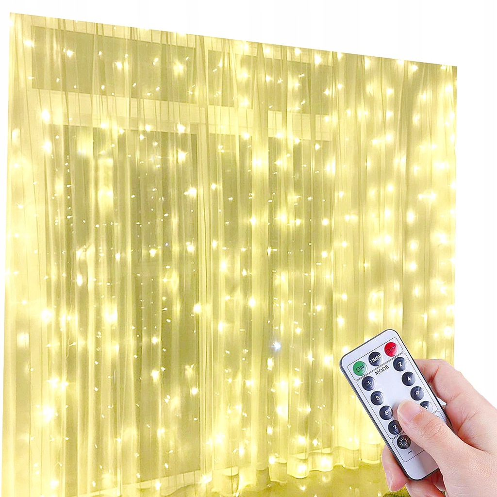 KURTYNA LED SOPLE DRUCIKI NA USB LAMPKI 3x3m Pilot - 13951653893 ...