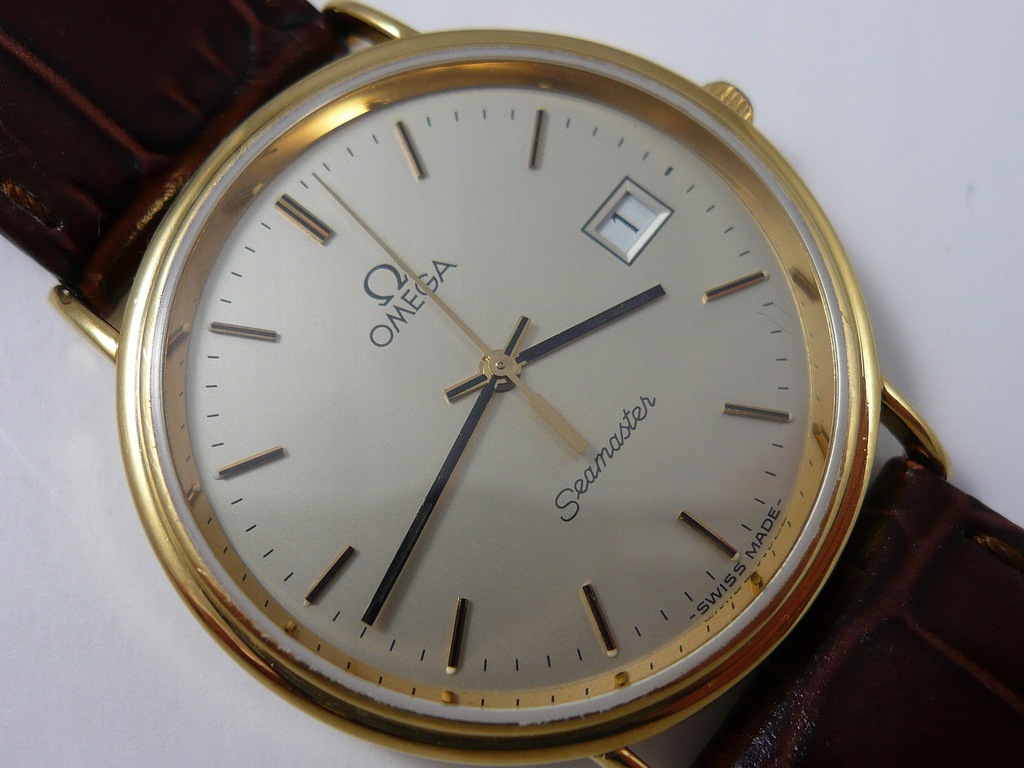 OMEGA Seamaster- złota 18k/750 **SUPER STAN -Box ! - 13226891597 ...