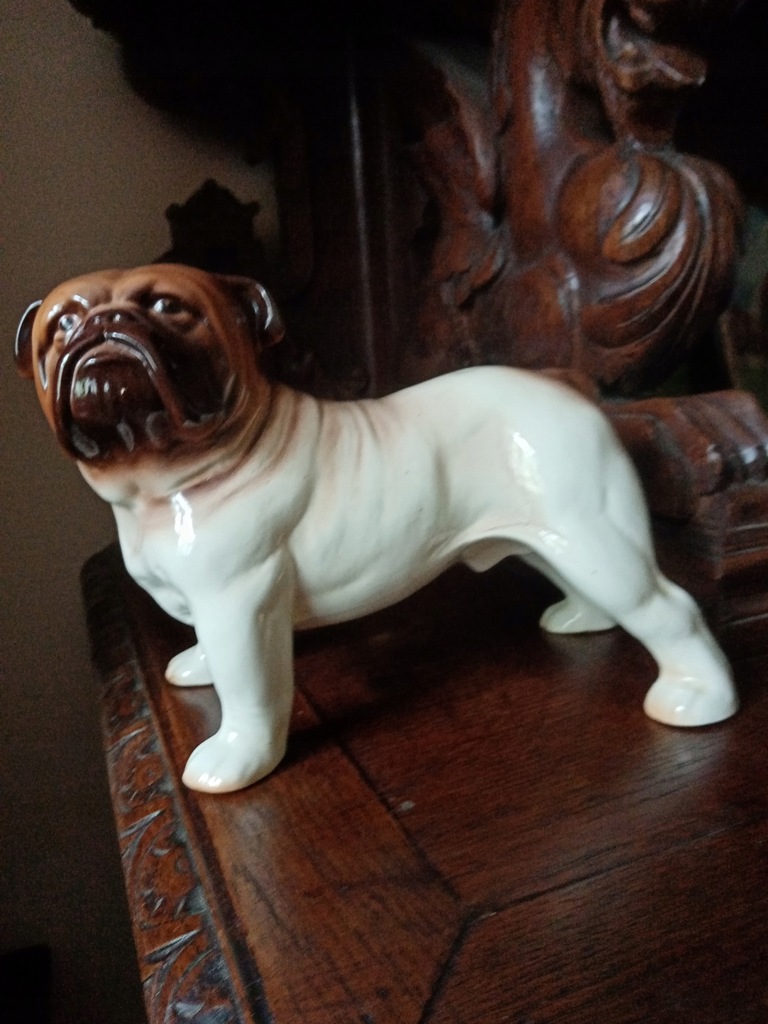 Figurki porcelana psy buldog angielski MELBA WARE. - 13830752018 ...
