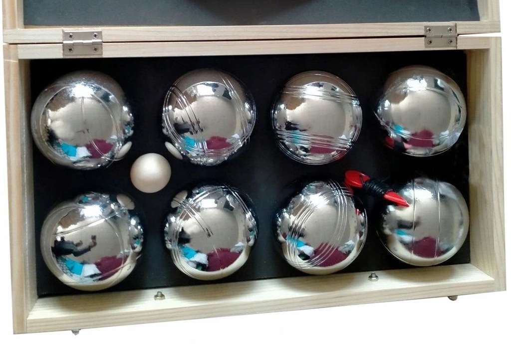 Gra kule do gry BOULE BULE 8 KUL WALIZKA drewniana - 10916504749 ...