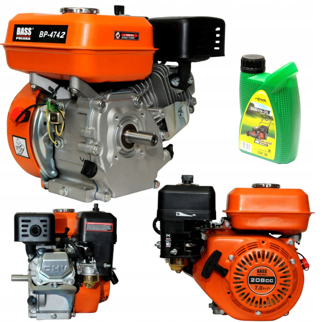 SILNIK SPALINOWY GX160 7KM OHV WAŁEK 19MM + OLEJ - 8995777072 - oficjalne archiwum Allegro