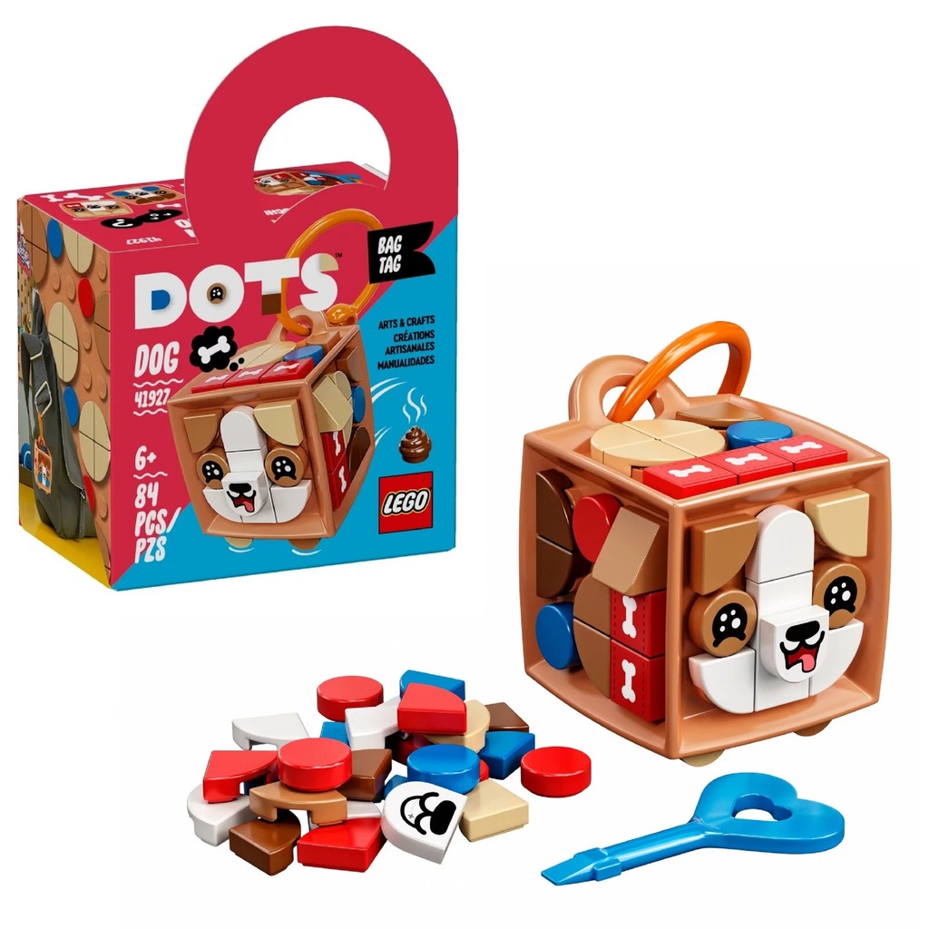LEGO DOTS ZAWIESZKA NA PLECAK Z PSEM KOSTKA 41927 - 12151421660 ...