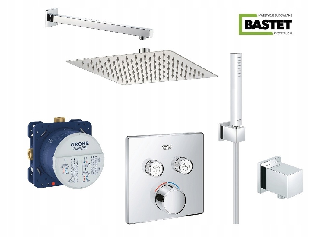 GROHE SmartControl ZESTAW PRYSZNICOWY KOMPLETNY - 12042029736 - oficjalne archiwum Allegro