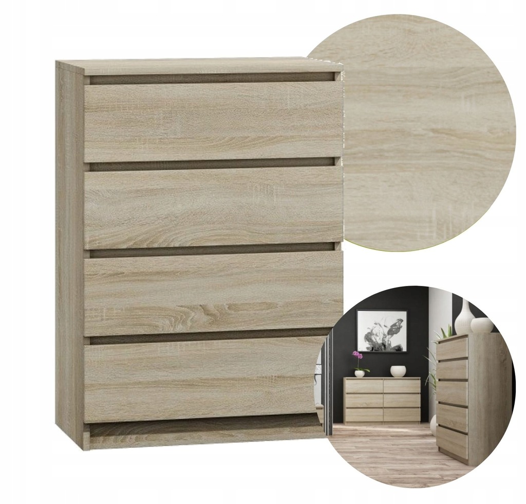 KOMODA KOMODY do POKOJU DZIECKA SONOMA 4 szuflady - 12435533540 ...