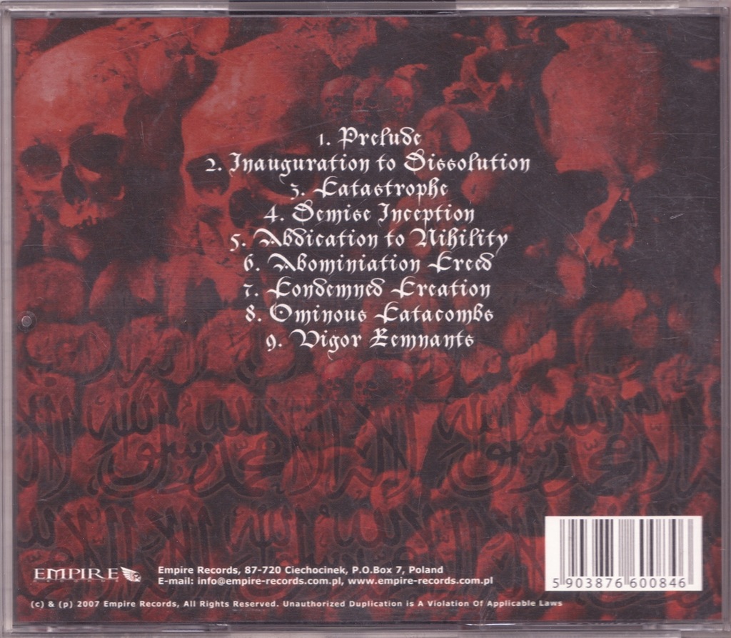 DEATHLESS ANGUISH - DEMISE INCEPTION [CD] - 13080469918 - oficjalne ...