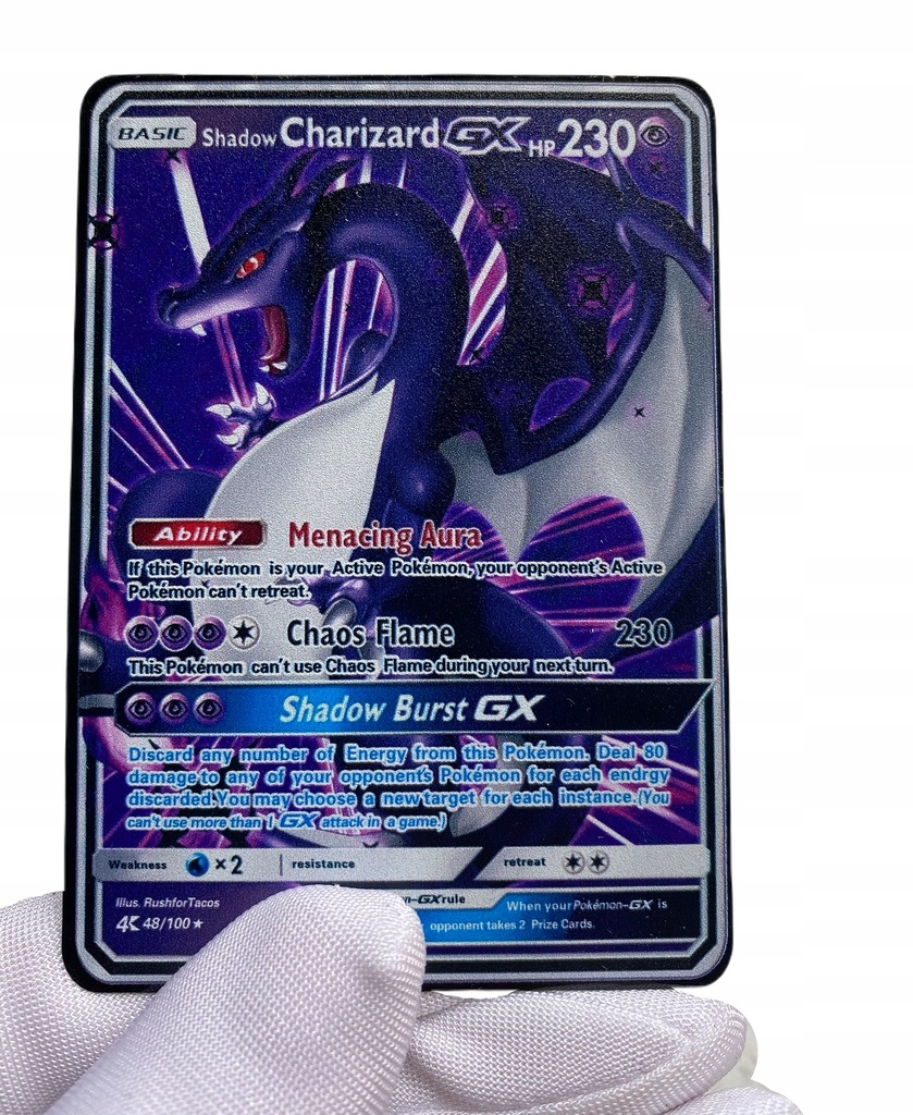 UNIKATOWA KARTA POKEMON - CZARNA KARTA TAG TRID - 12321122815 ...