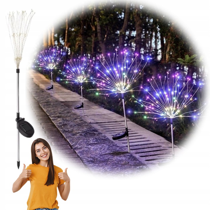 PIĘKNA LAMPA SOLARNA OGRODOWA LED RGB DRZEWKO 100 - 12192187313 - oficjalne archiwum Allegro