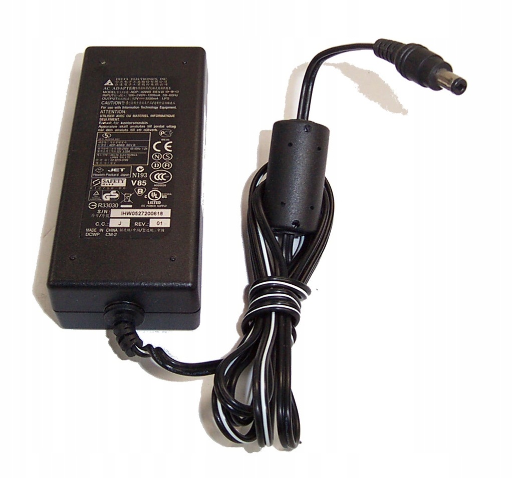 40W DELTA ADP-40WB 12V 3.33A WTYK 5.5 / 2.1MM - 12375583312 - oficjalne ...