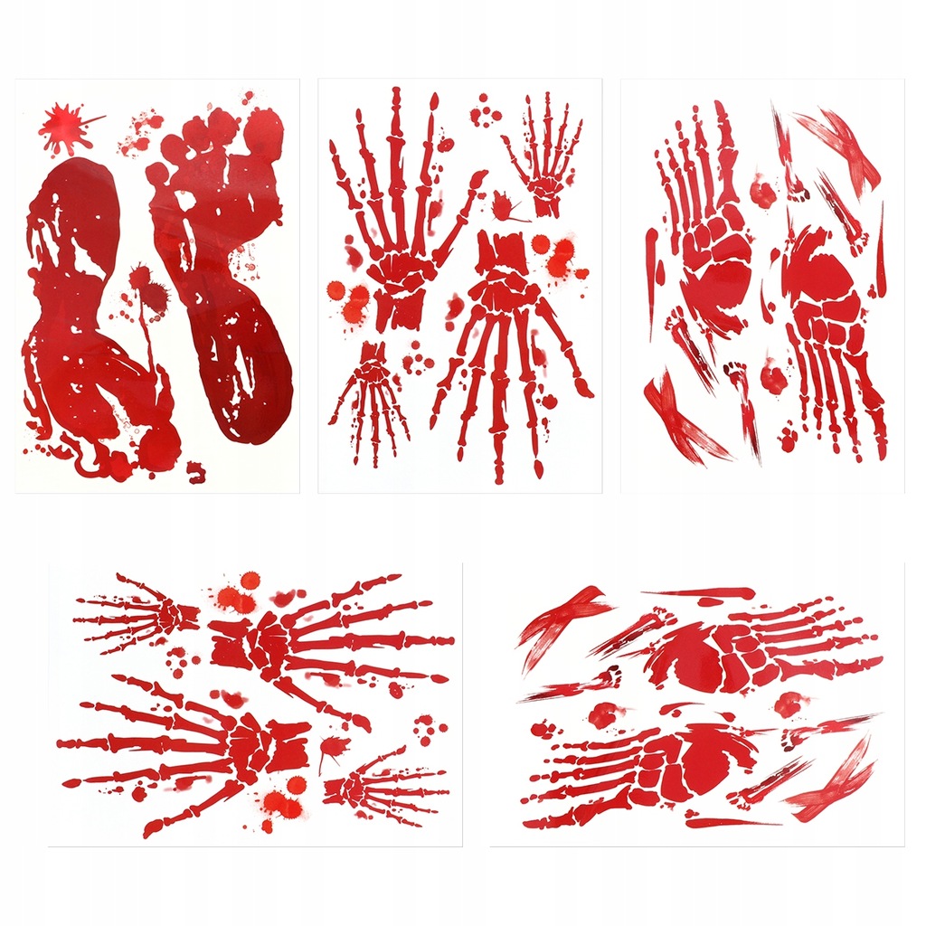 Red Hand Tattoo Sticker Stickers - 14117589627 - oficjalne archiwum Allegro