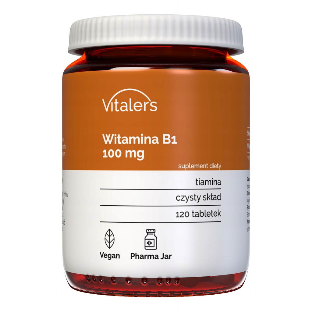 Witamina B1 100mg Tiamina Układ nerwowy Serce 120t - 13757638546 ...
