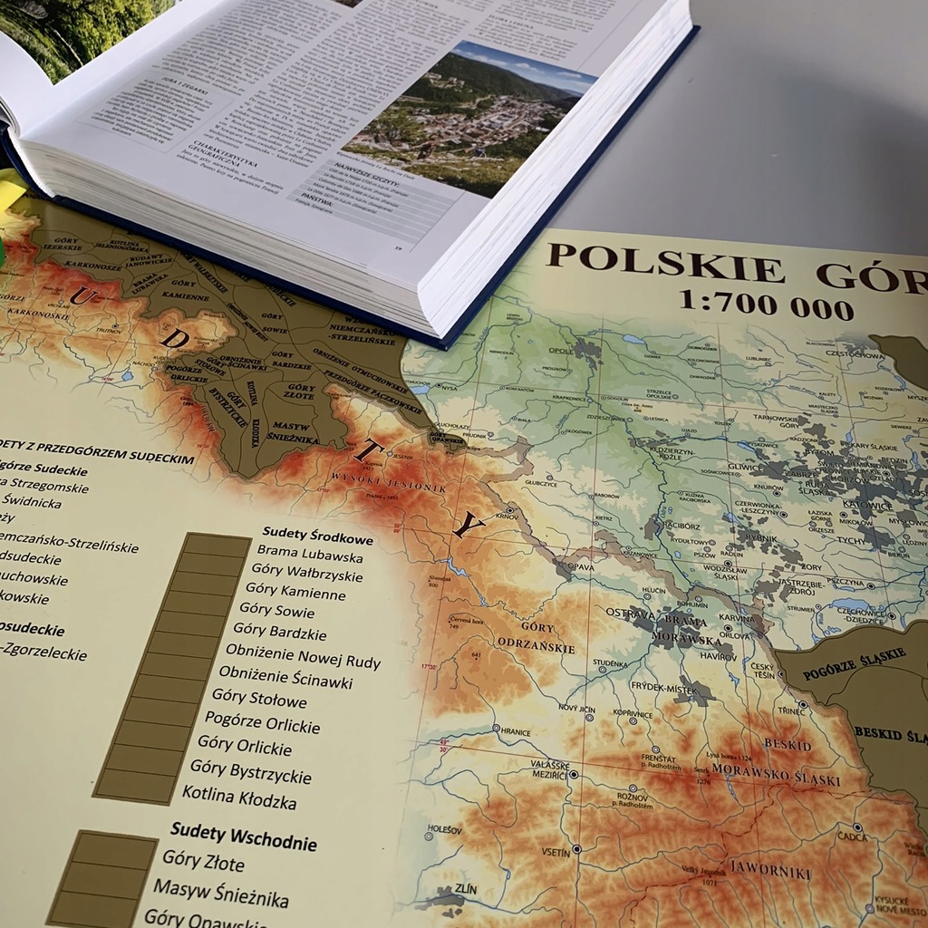 Mapa zdrapka Polskie góry - Korona Gór Polskich - 8627241321 ...