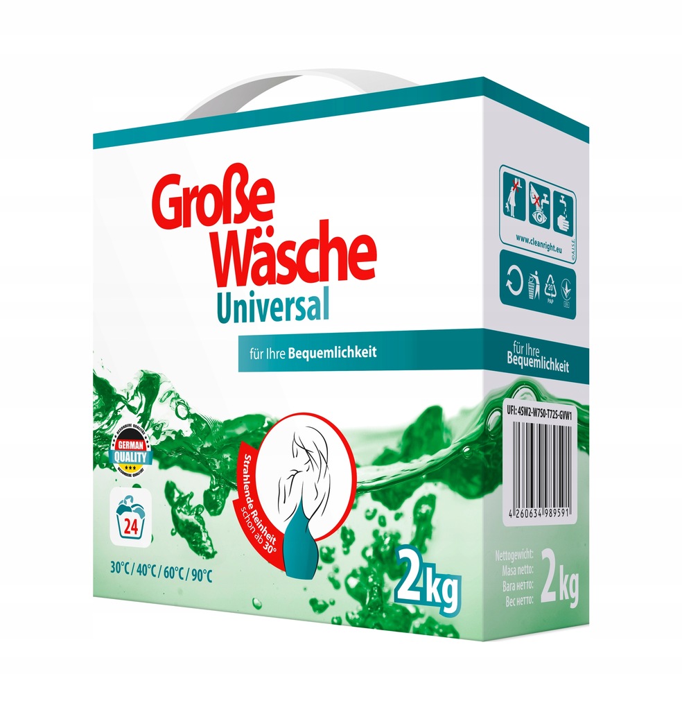 PROSZEK DO PRANIA niemiecki GROBE WASCHE 2KG HIT - 13756073352 ...