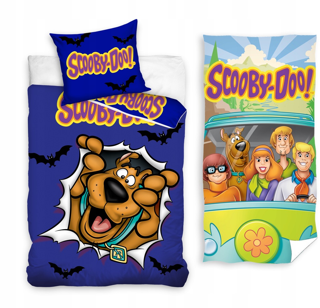 Pościel + Ręcznik 140x200 Scooby Doo Scubi Do Scob - 8282499460 ...