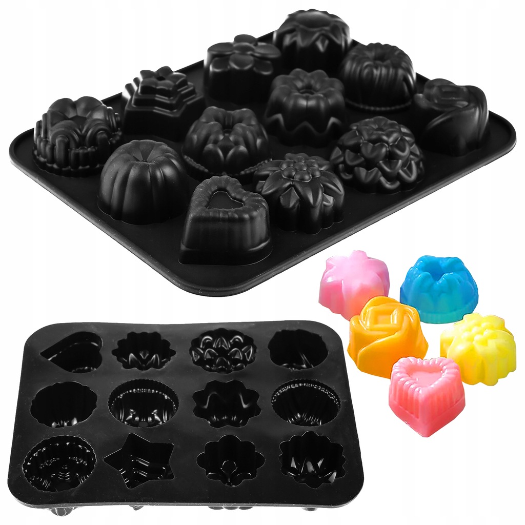 FORMA SILIKONOWA DO ODLEWANIA ŚWIEC FOREMKA MYDŁO - 13420426447 ...