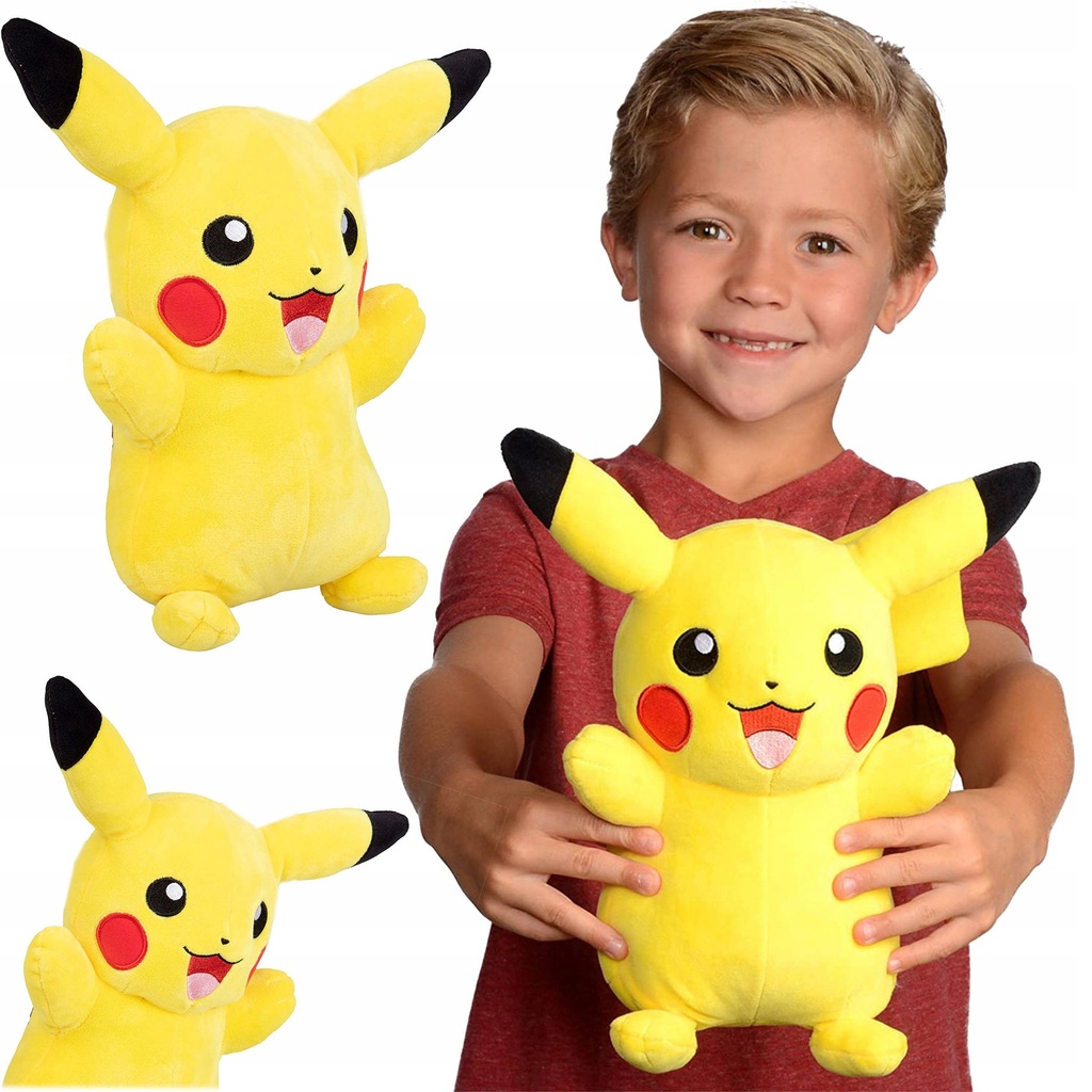 POKEMON DUŻA MASKOTKA PLUSZOWA PIKACHU PLUSZ 40CM - 12762017879 ...