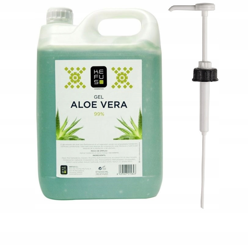 ŻEL ALOESOWY aloes ŻEL Z ALOESU 99% ANTY 5000 ml - 9121372074 ...