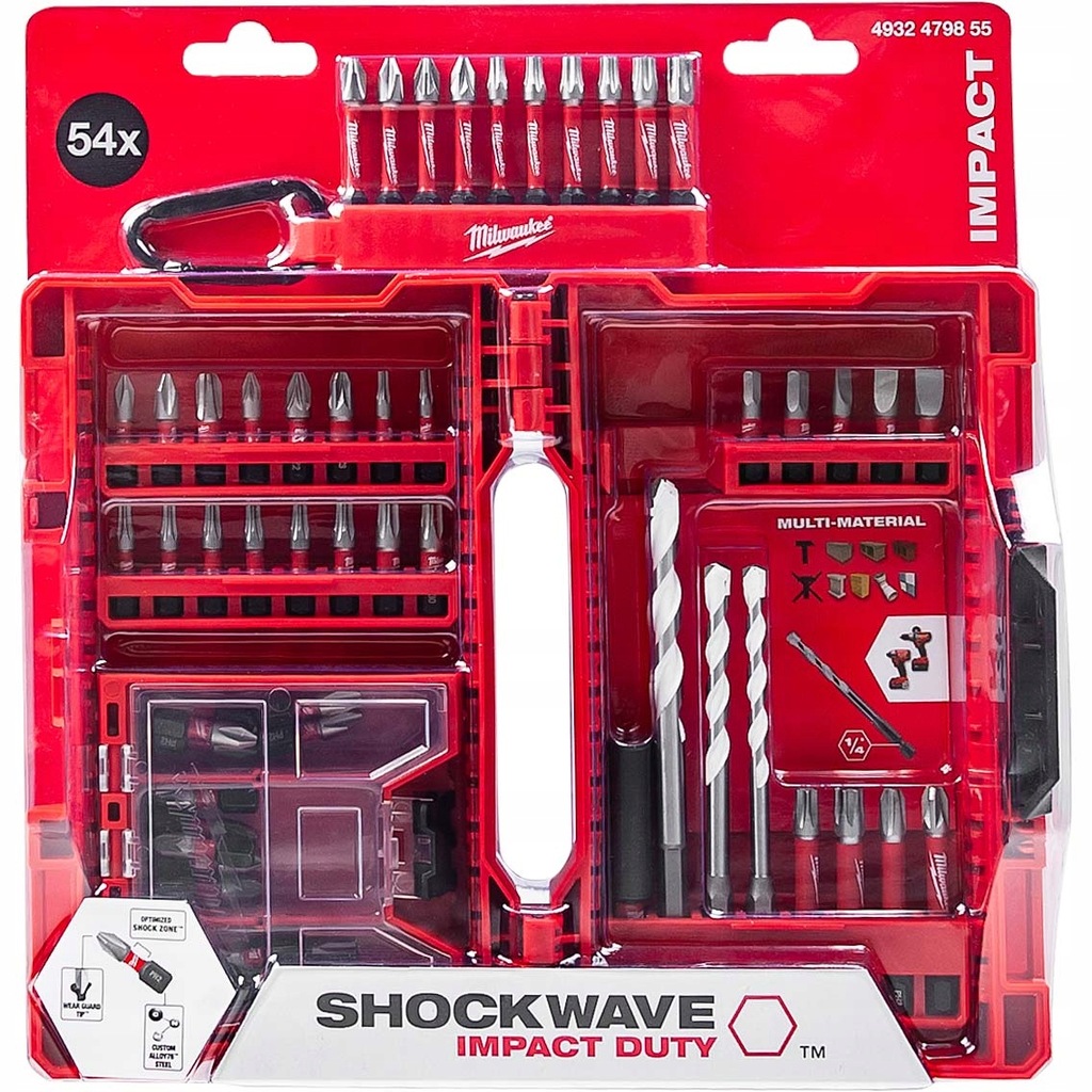 Milwaukee Zestaw Bitów Shockwave Impact Duty 54 el - 11920255227 ...